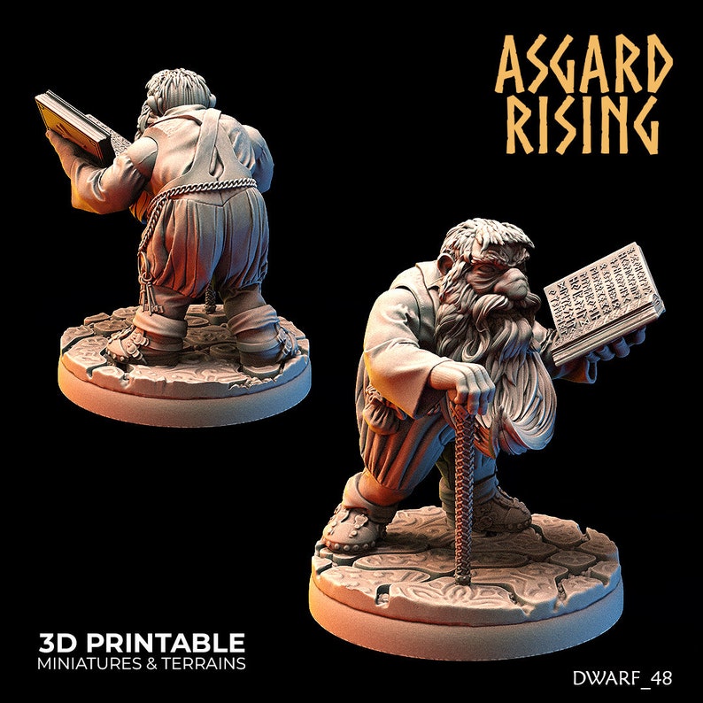 Dwarf Male Townsfolk - Norse Theme - 32mm - Asgard Rising - Etsy