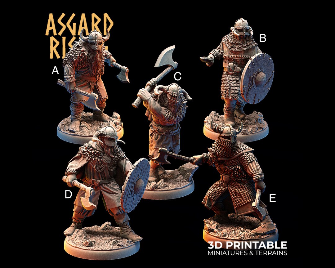 White Bear Clan Warriors - Norse Theme - 32mm - Asgard Rising - Etsy