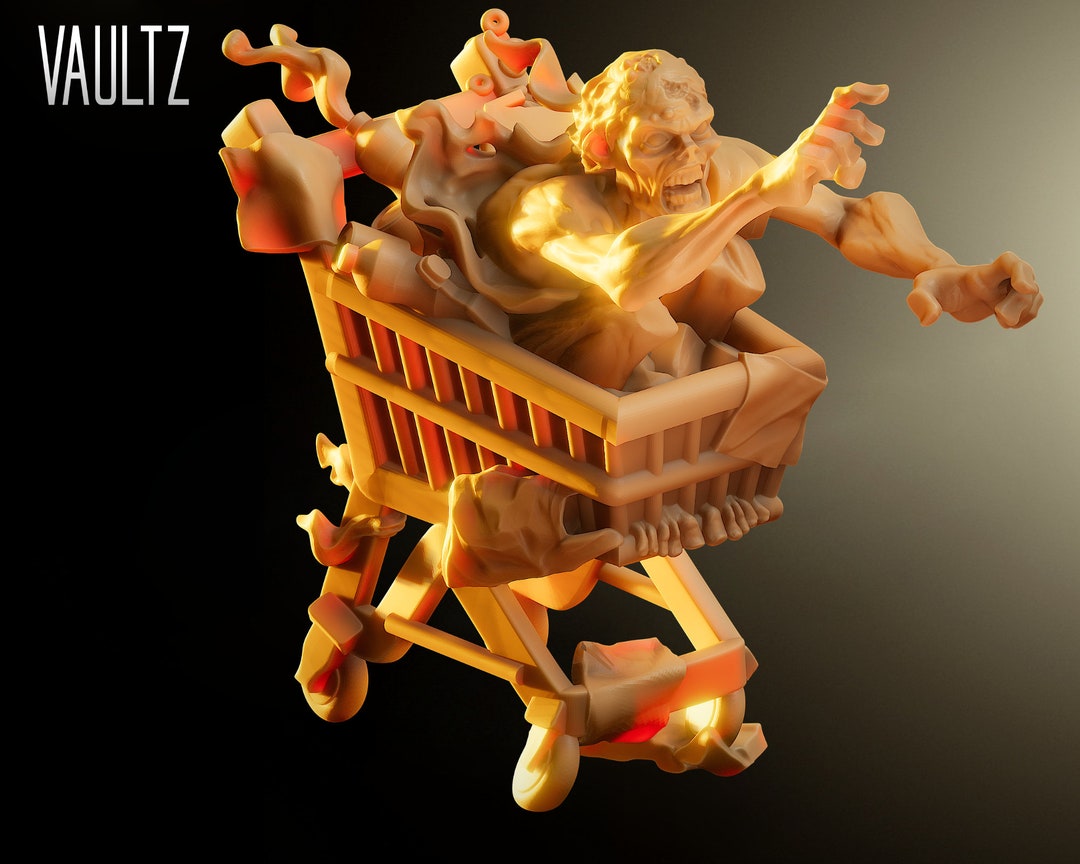 Zombie Shopping Cart - 32mm - Vaultz - for Games Like Zombicide, This ...