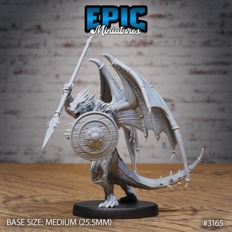 Winged Half Dragon Dragon Wings 28mm Scale Epic Miniatures