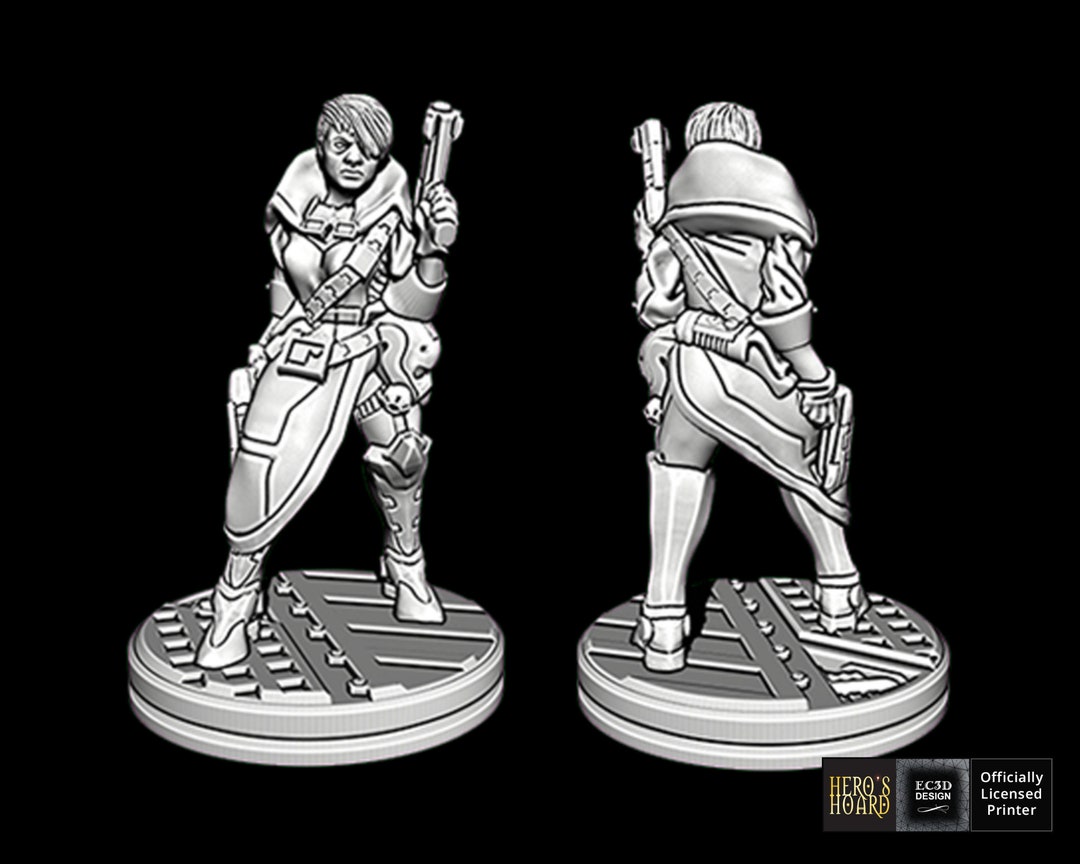 Female Scifi Bounty Hunter - Ignis Quadrant - EC3D Designs - Etsy
