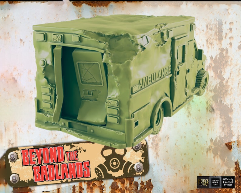 Wrecked Ambulance - Post-apocalyptic - 32mm - EC3D Designs - Beyond the ...