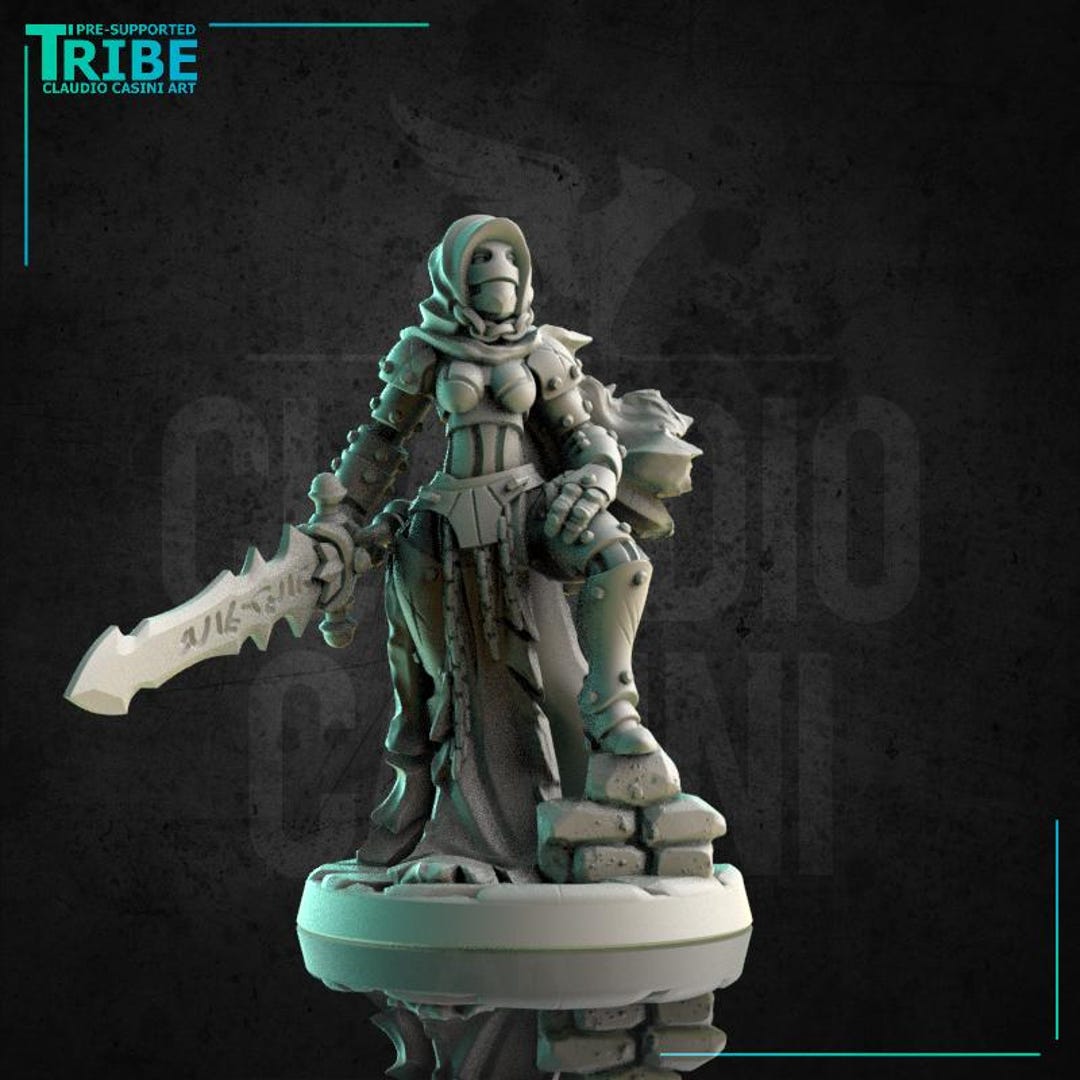 Female Warforged Fighter, Warrior, or Cleric With Two Handed Sword ...