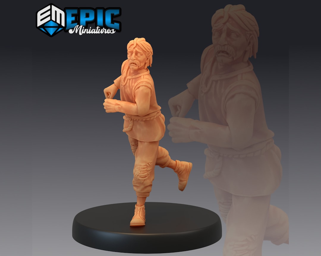 28mm Villager Panicked Man - Etsy