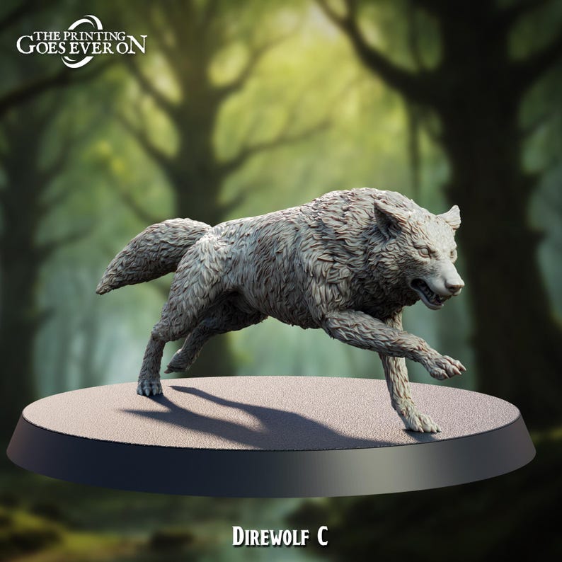 Dire Wolves (3 Poses Available) - 28mm - the Printing Goes Ever on ...