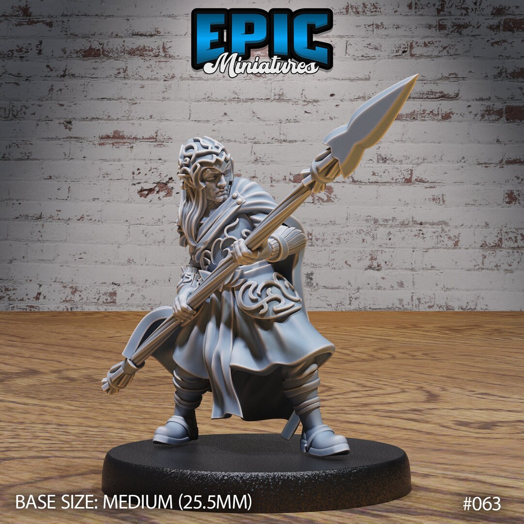 Elf Spearman Town Guard - True 28mm Scale - Epic Miniatures - Etsy