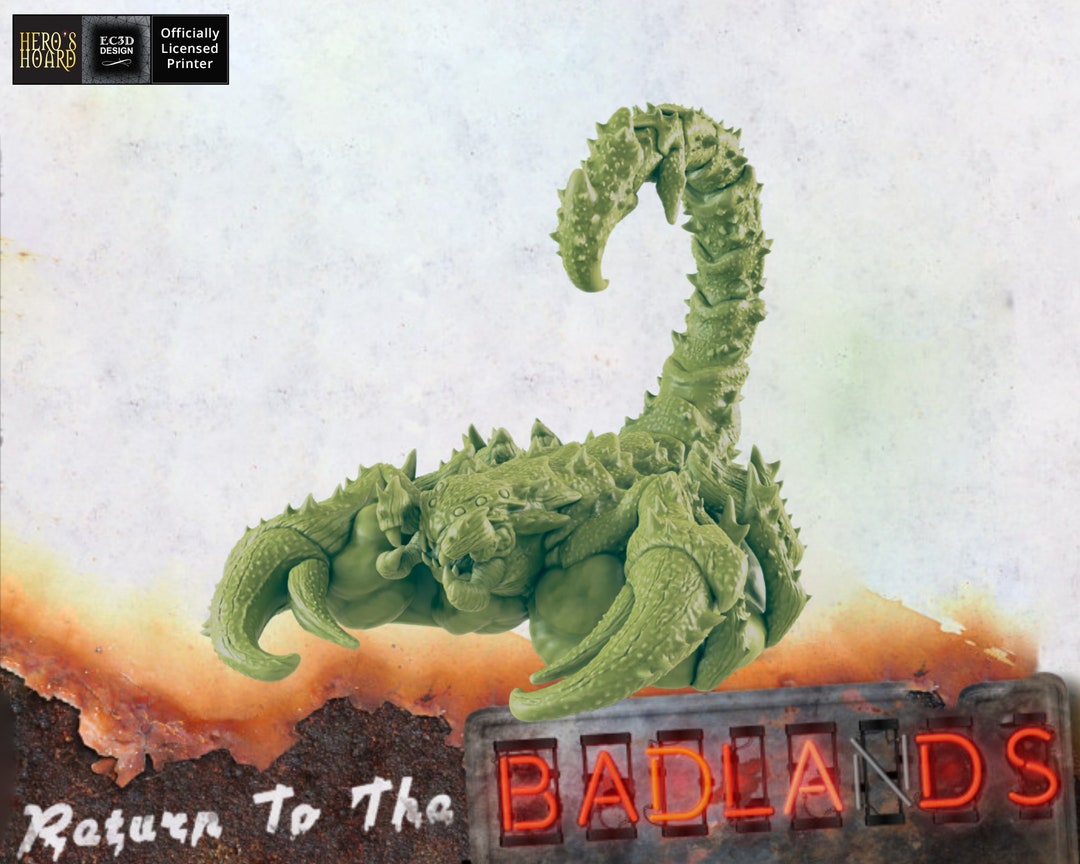 Wasteland Mutated Scorpion - Post-apocalyptic - 28mm or 32mm - EC3D ...