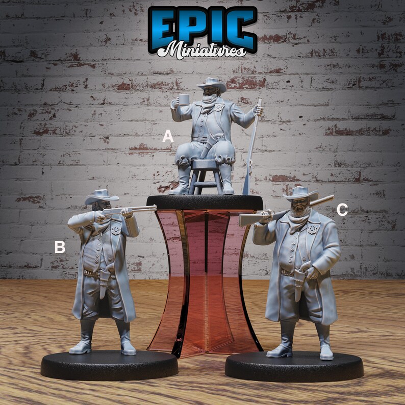 Wild West Marshall - 28mm Scale - Epic Miniatures - Fantasy Wild West ...