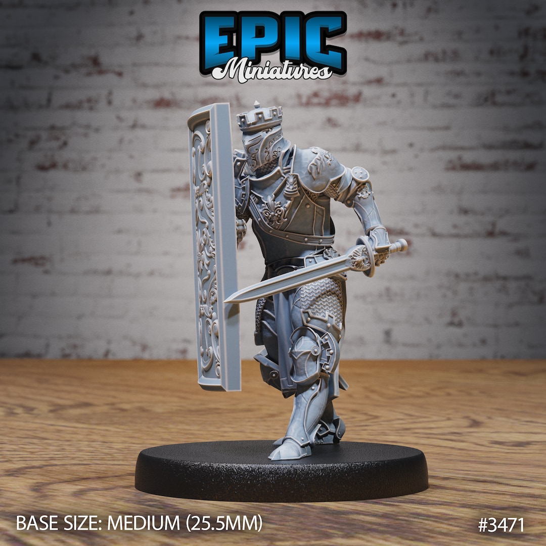 Tower Knight - 28mm Scale - Epic Miniatures - Chivalry Garden - Etsy