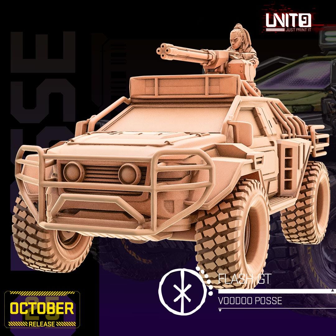 Flashgt Truck (with or Without Gunner) - 28/32mm - Unit9 - Cyberpunk ...