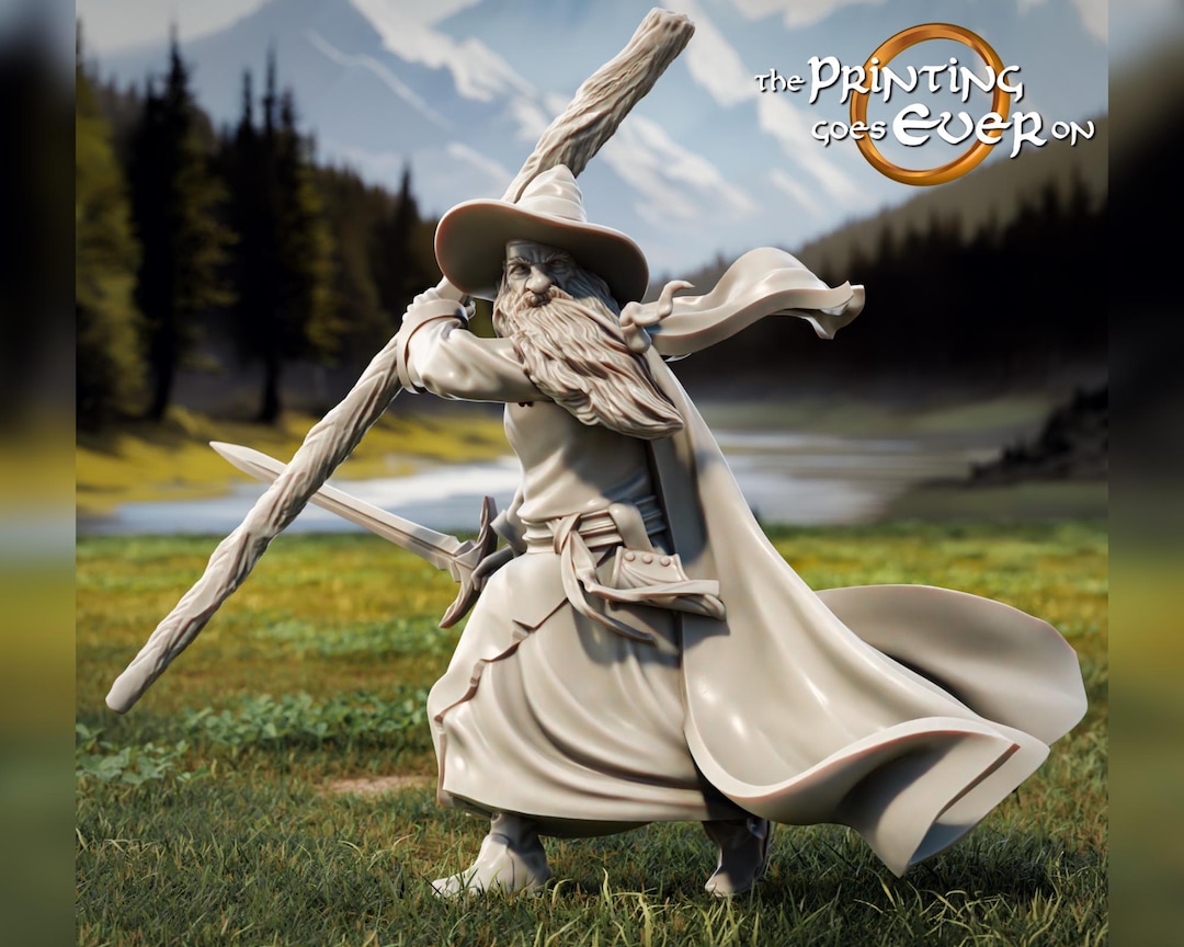 Golnir the Wizard Fighting or Traveling Poses - 28mm - the Printing ...