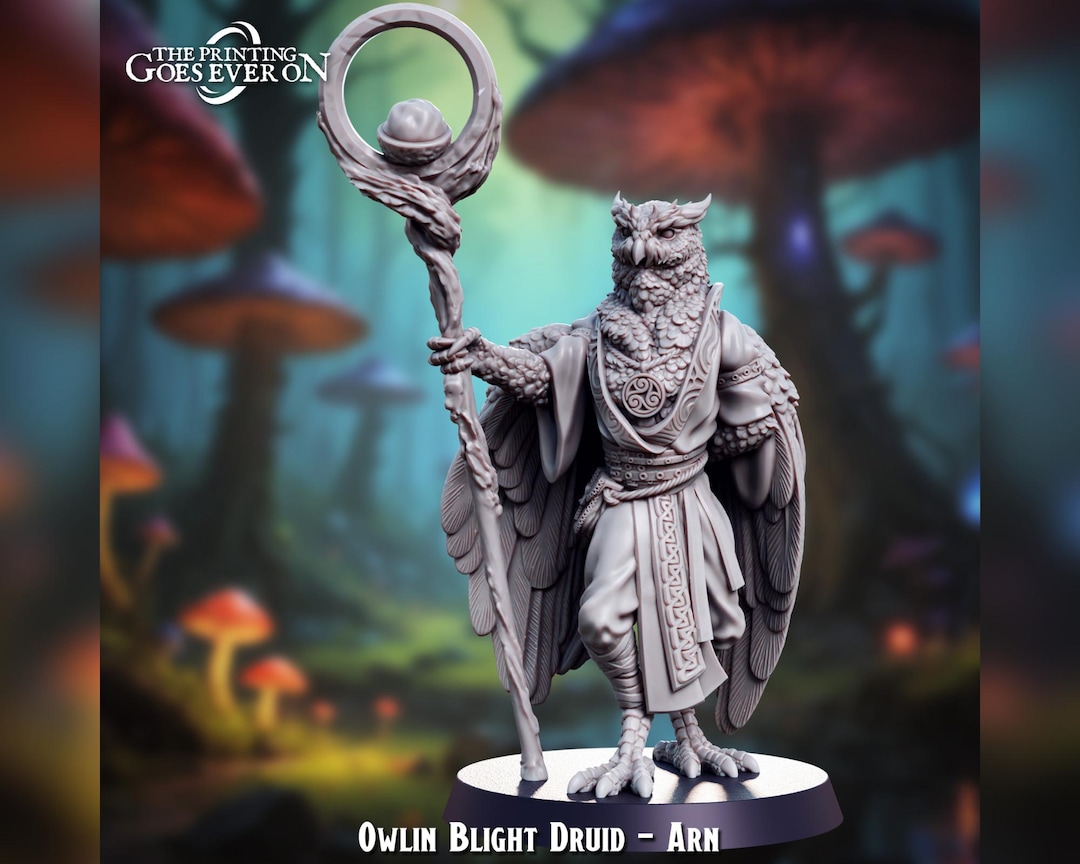 Owlin Blight Druid Arn - 28mm - the Printing Goes Ever on - Lullaby of ...