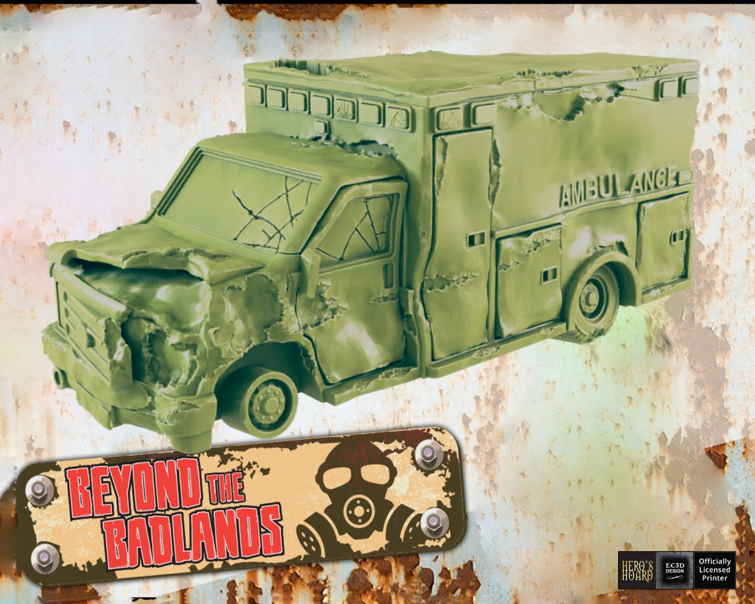 Wrecked Ambulance - Post-apocalyptic - 32mm - EC3D Designs - Beyond the ...