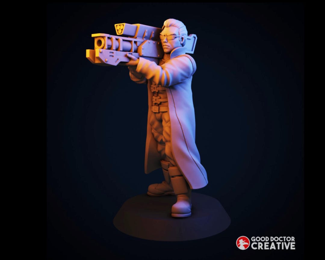 Cyberpunk Agent JC With Rocket Launcher - Cyberpunk/sci-fi - 32mm ...