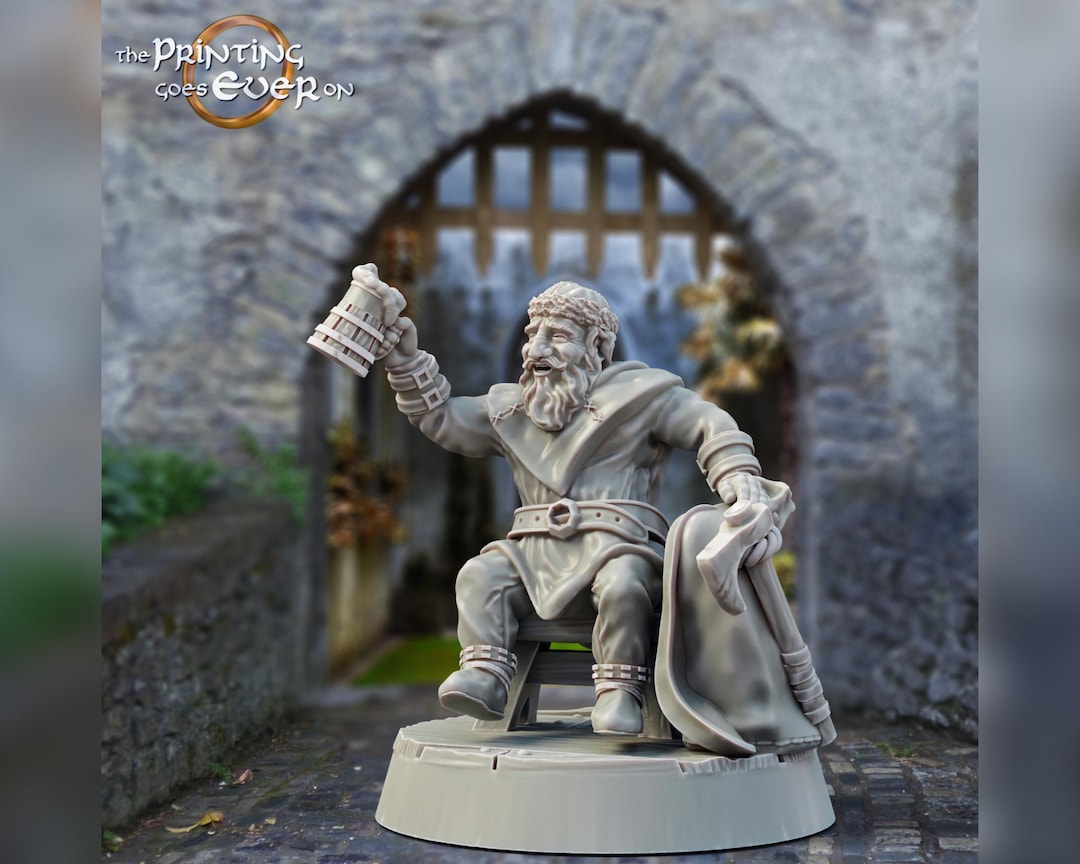 Traveling Dwarf With Ale Mug - 28mm - the Printing Goes Ever on ...