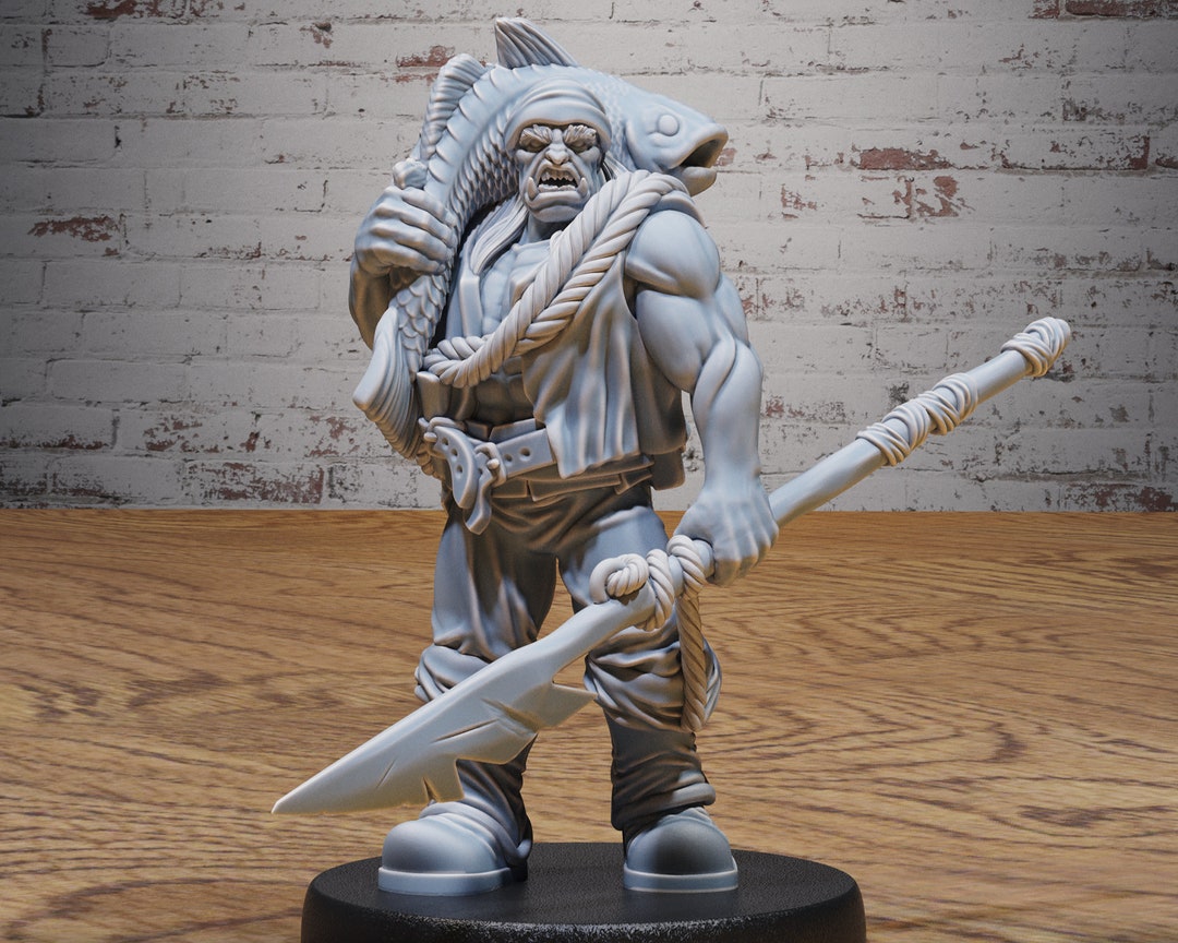 Orc Villager Fisherman - 28mm Scale - Epic Miniatures - Festival ...
