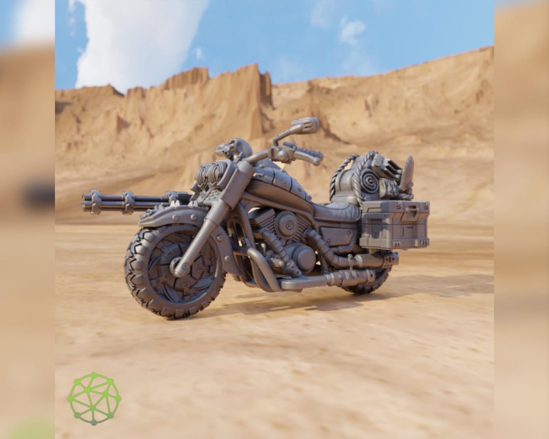 Motorcycle With Mounted Machine Gun (gatling Style) - 28 or 32mm ...