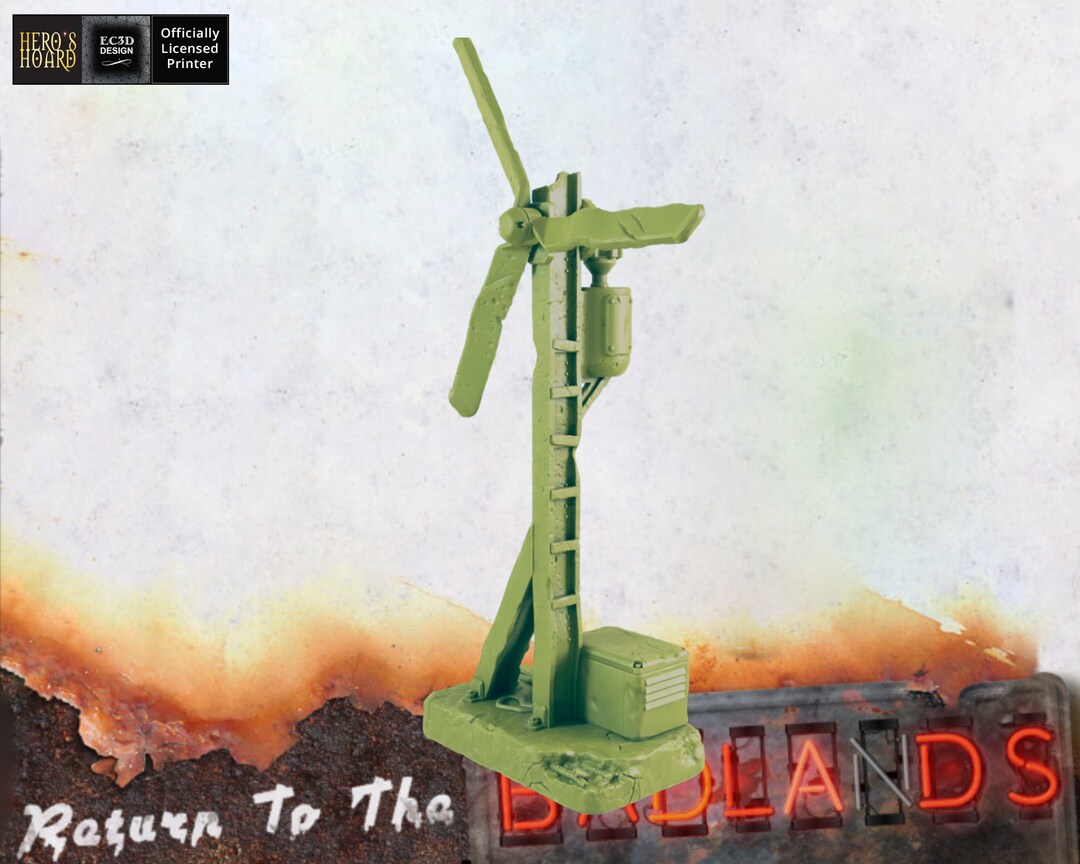 Wind Turbine - Post-apocalyptic - 28mm or 32mm - EC3D Designs - Return ...