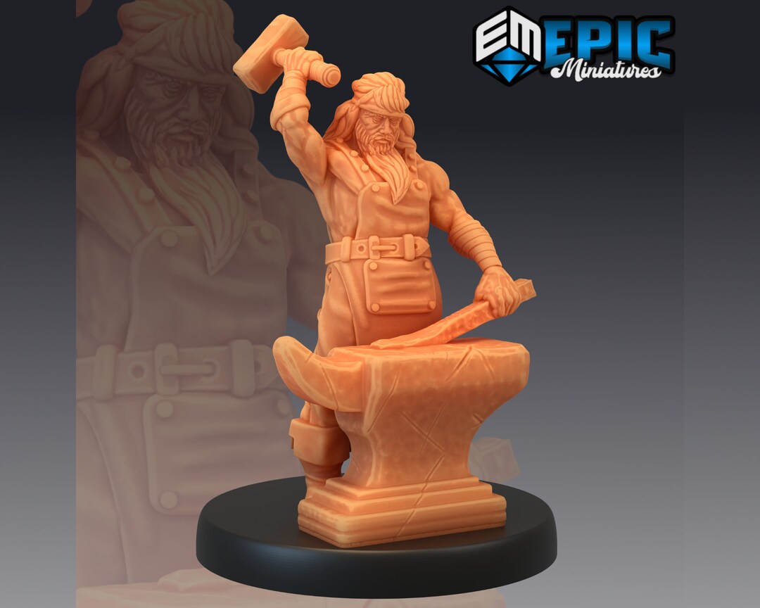 28mm Villager Blacksmith - Etsy