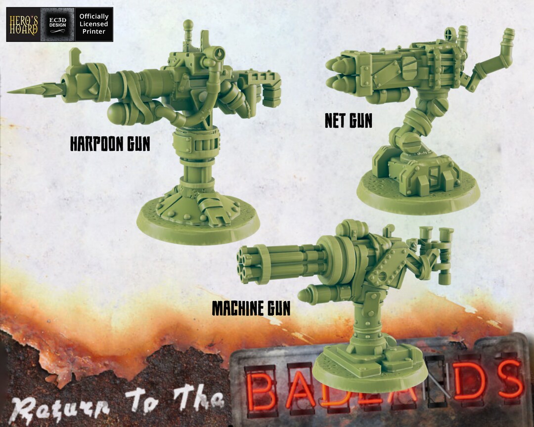 Weapon Turrets/vehicle Weapons - Post-apocalyptic - 32mm - EC3D Designs ...