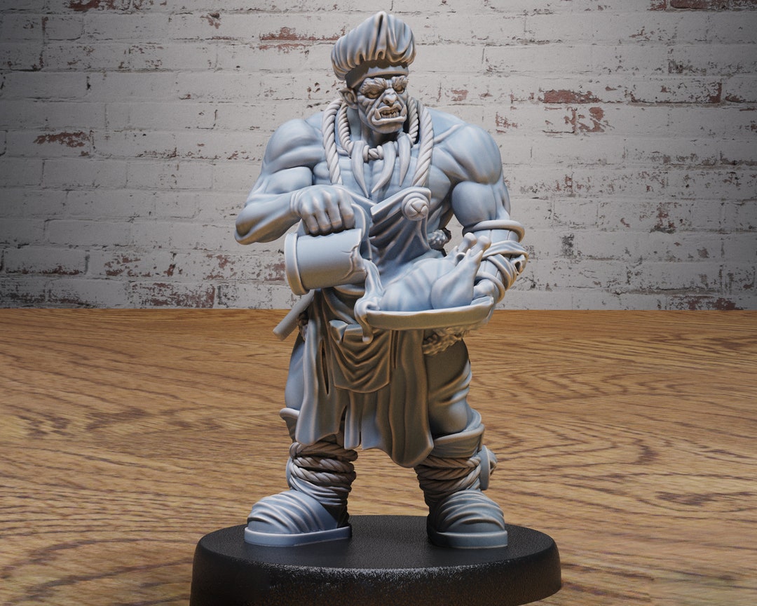 Orc Villager Cook - 28mm Scale - Epic Miniatures - Festival Village - Etsy