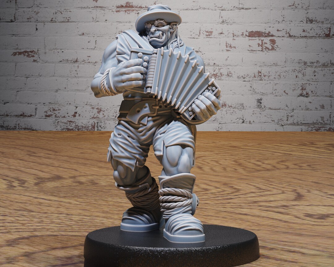 Orc Villager Bard - 28mm Scale - Epic Miniatures - Festival Village - Etsy