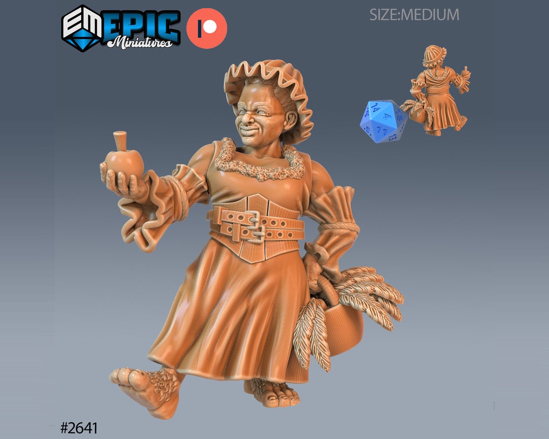 Halfling Villager Farmer - 28mm Scale - Epic Miniatures - Etsy