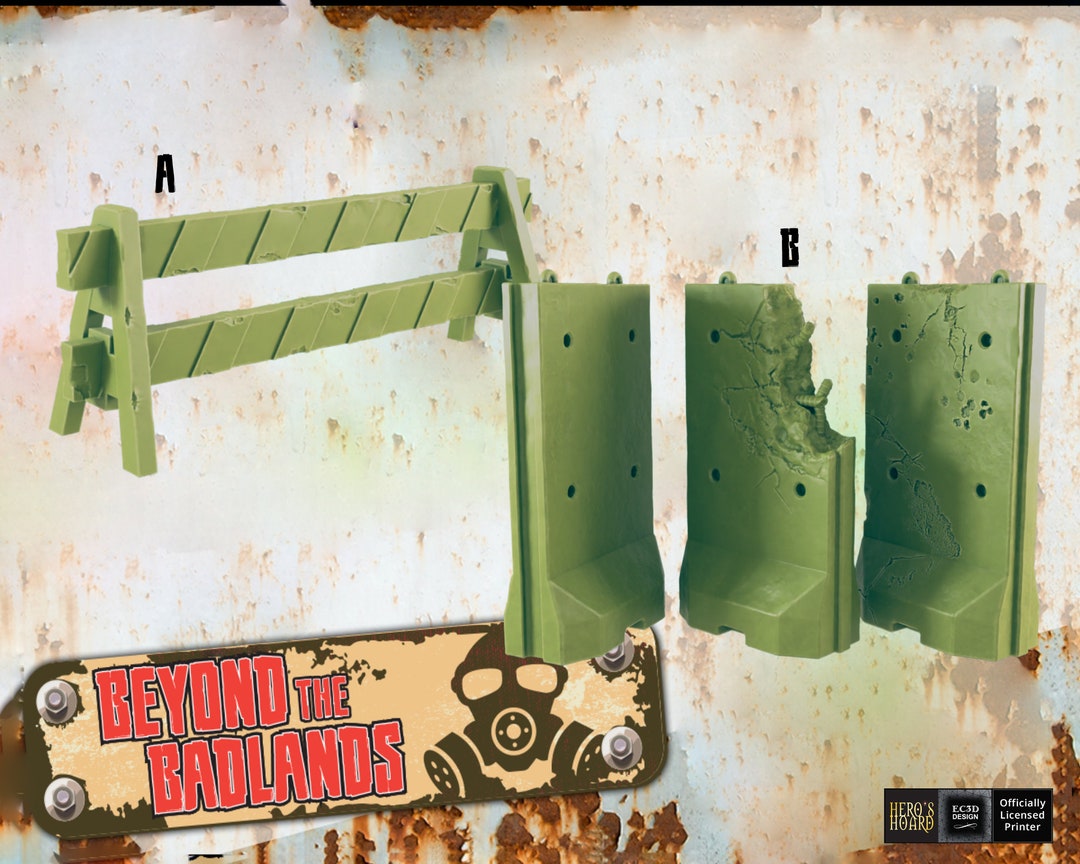 Barricades Post-apocalyptic 32mm EC3D Designs Beyond the Badlands - Etsy