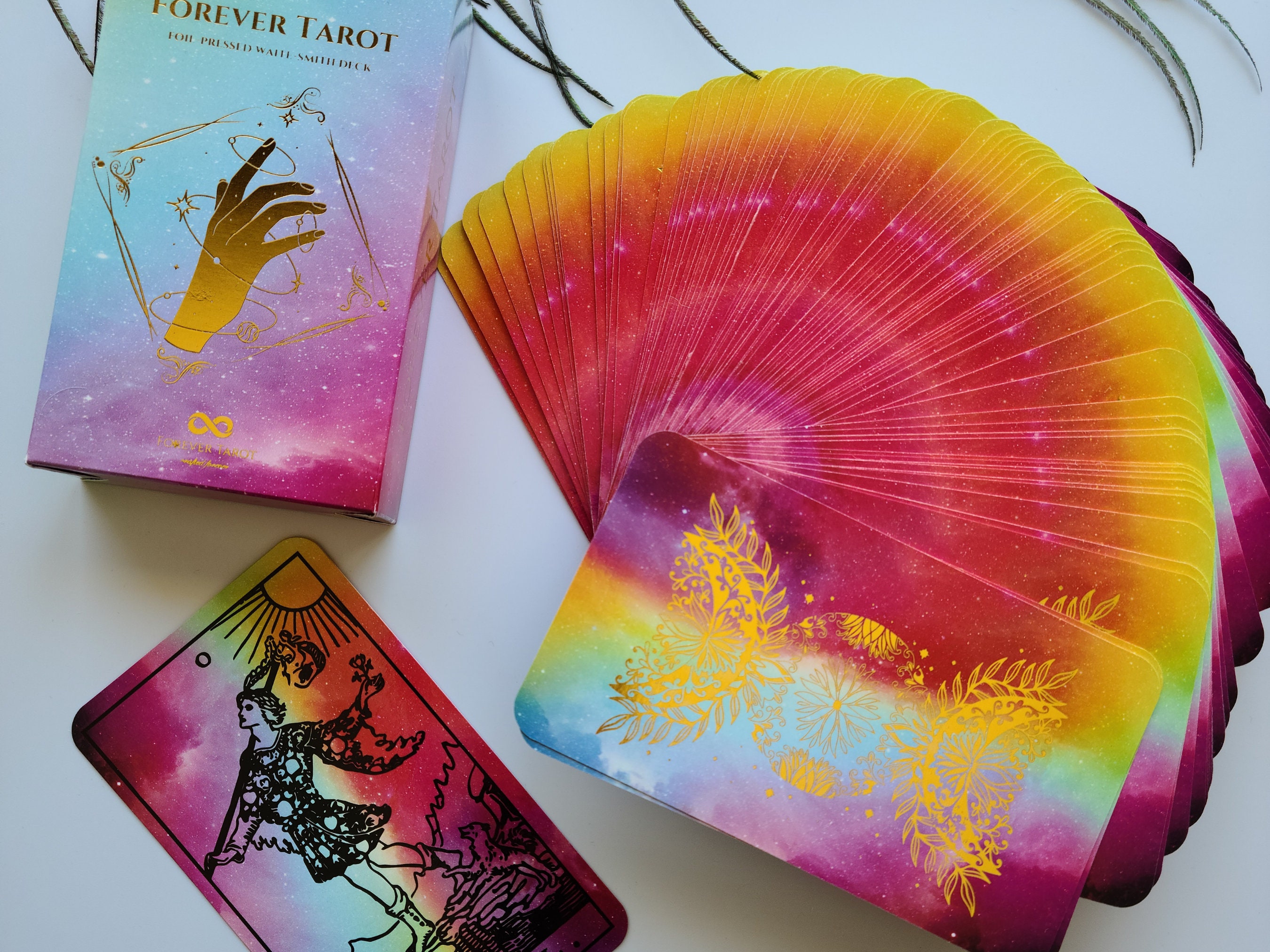 Space Inspired RWS Tarot Deck, Spacebow Tarot Deck, Gold Foil-pressed ...