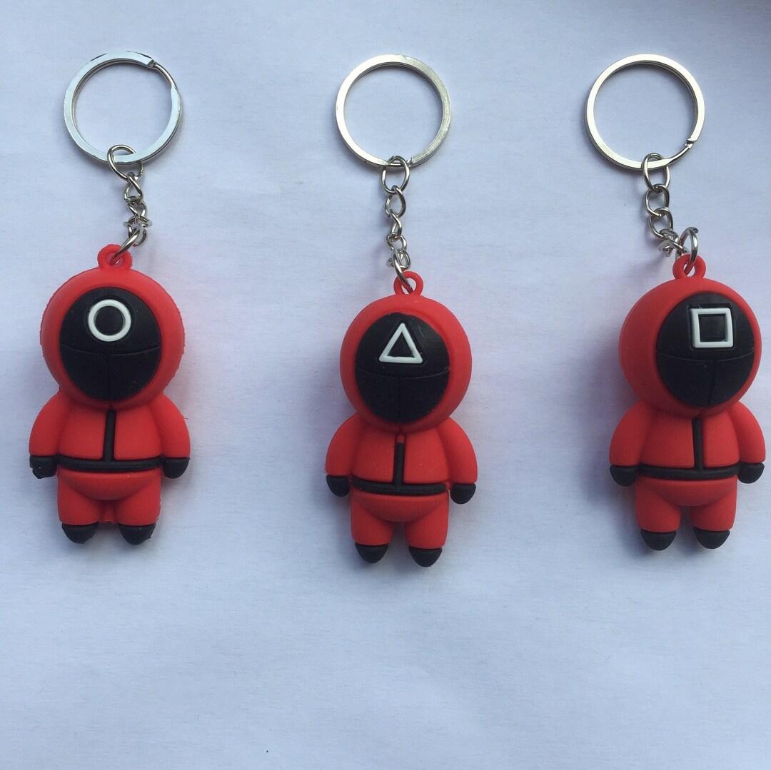 Squid Game 3D Solid Rubber Keyrings 3 Designs Available - Etsy