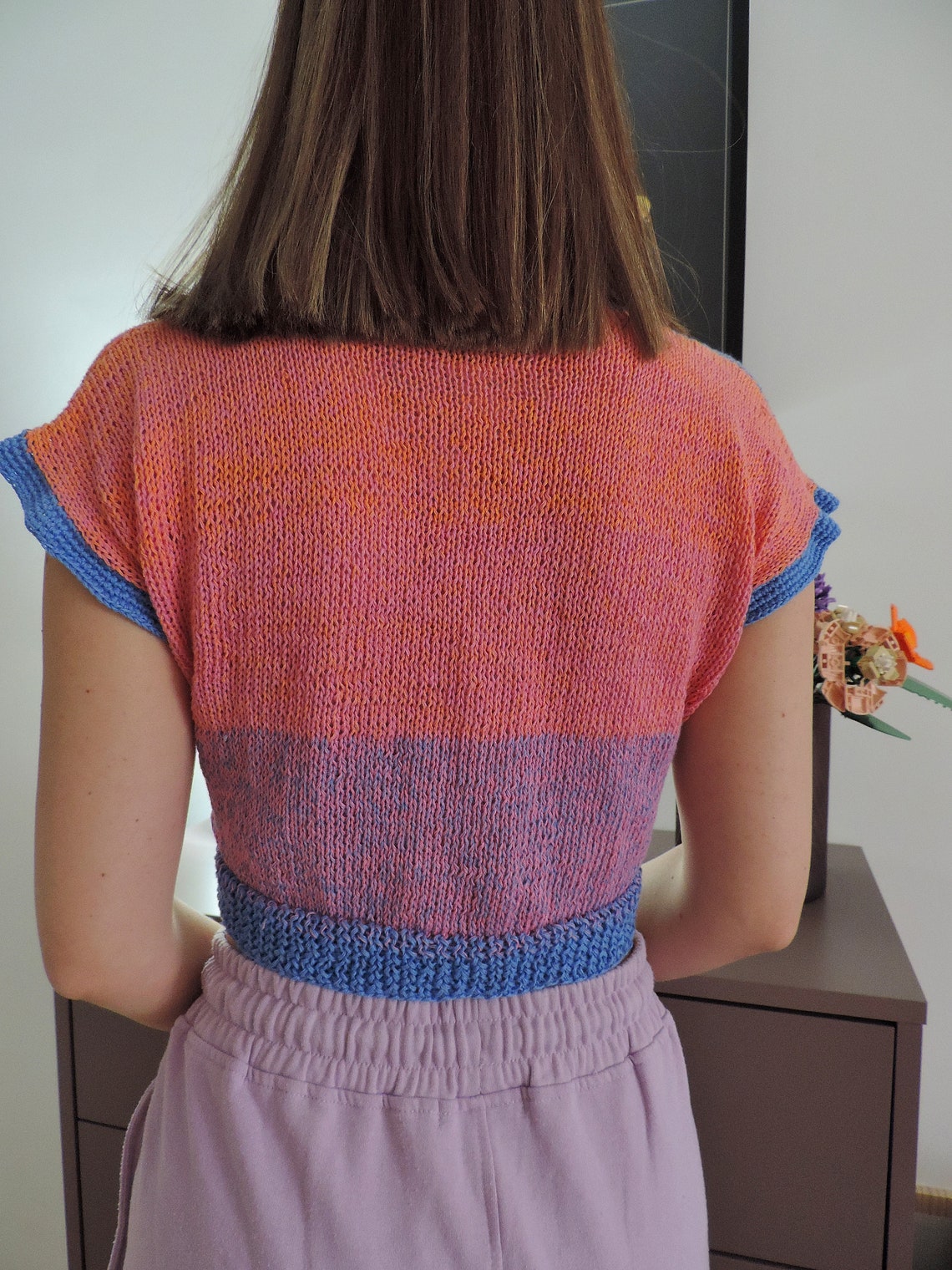Easy Knit Crop Top Pattern - Etsy