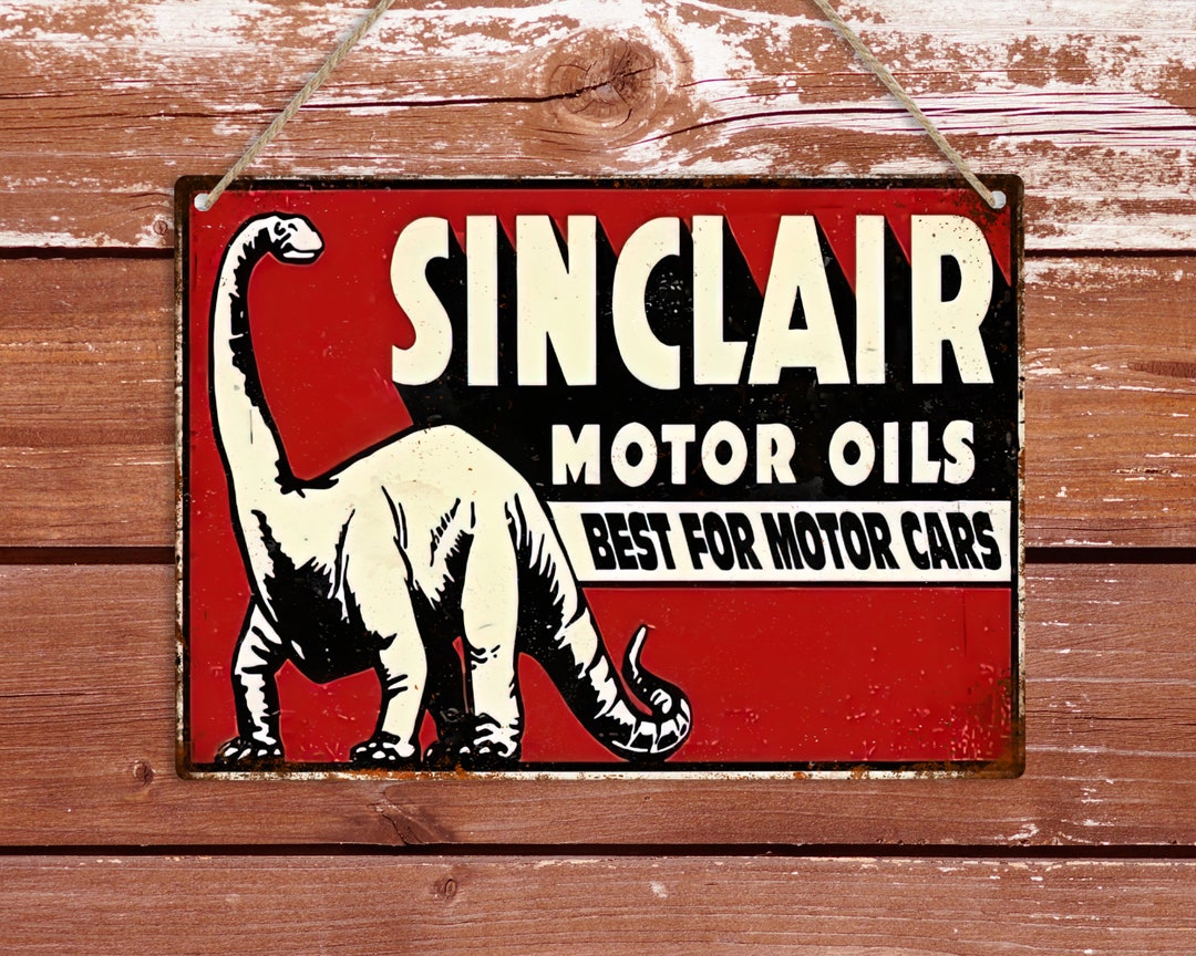 Sinclair Motor Oil Retro Metal Tin Wall Sign Vintage Motor Oil Gas ...