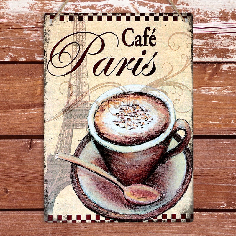 Paris Cafe Metal Sign - Etsy