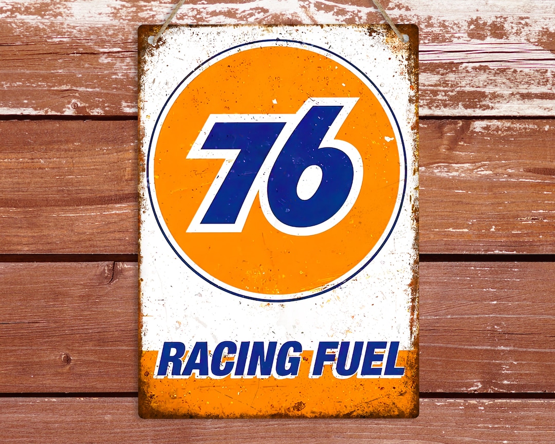 76 Racing Fuel Metal Sign: Retro Garage Art Decor - Etsy