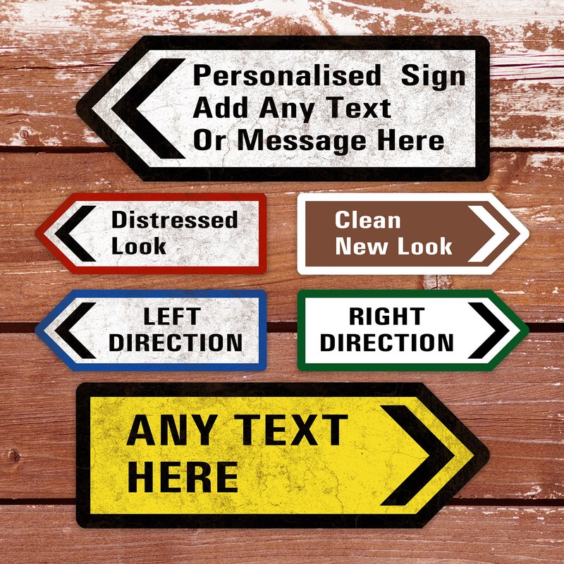 Metal Arrow Sign - Etsy