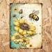 Honey Bee Metal Tin Sign, Hive Garden Decoration Wall Plaque ...