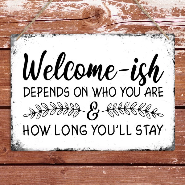 Funny Welcome Sign - Etsy