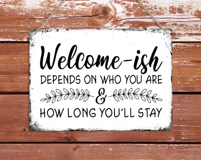 Welcome to the Shitshow Door Hanger, Funny Sign for Front Door ...