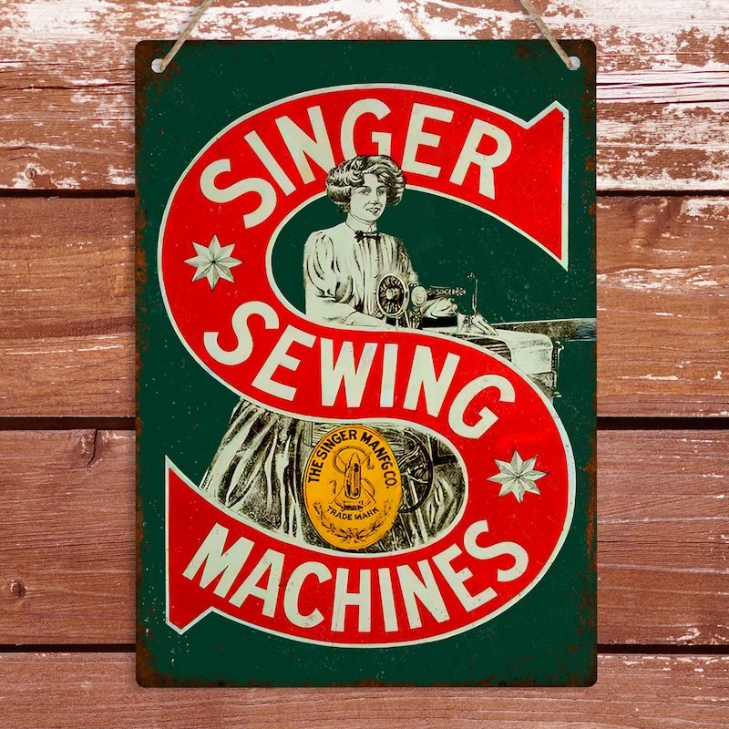 Singers Metal Sign - Etsy UK