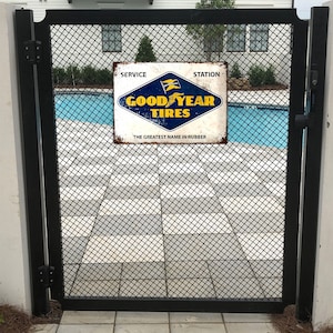 Goodyear Tires Metal Tin Wall Sign, Vintage Car Advert Plaque, Man Cave ...