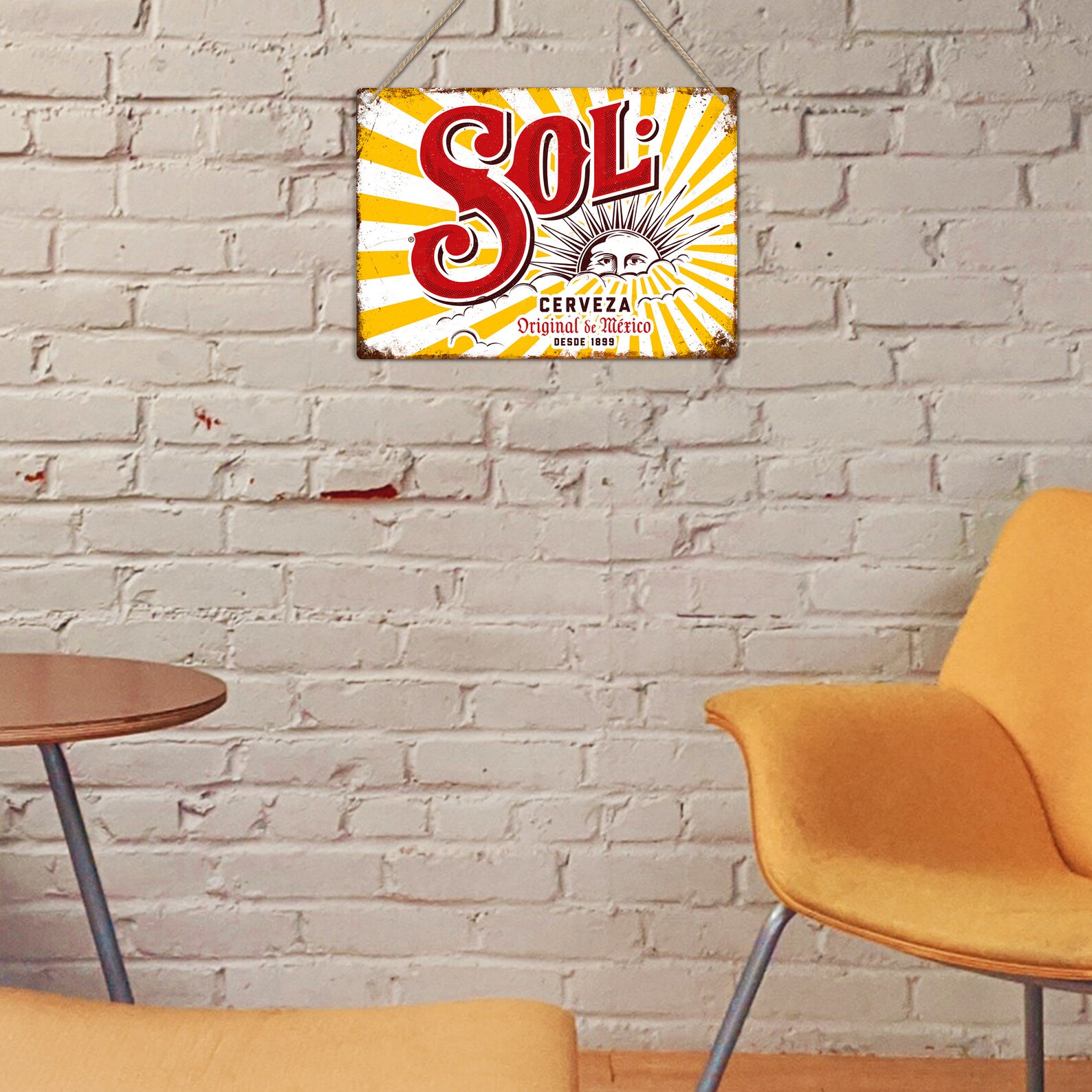 Sol Lager Retro Metal Sign, Mexico Beer Wall Plaque, Man Cave Shed Home ...