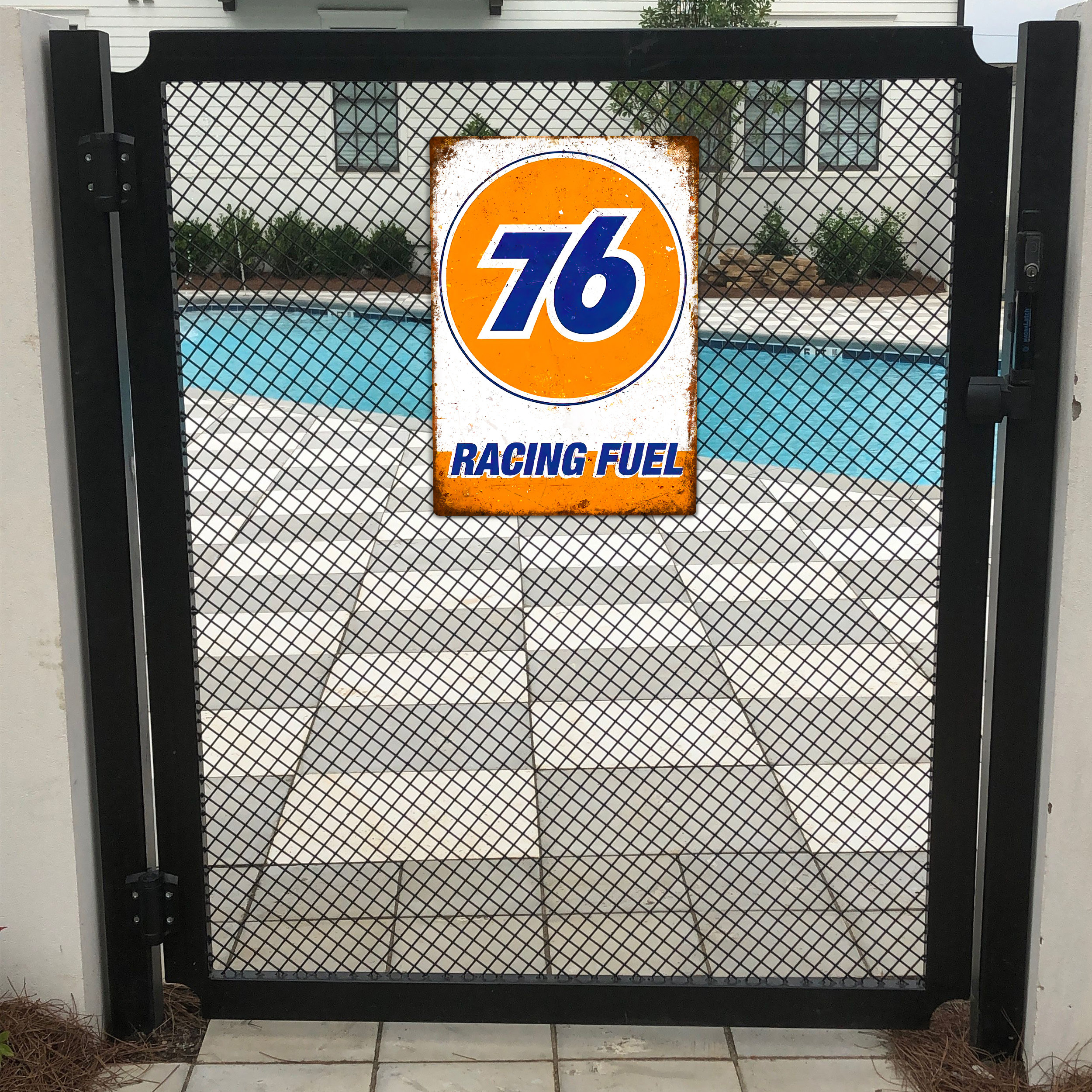 76 Racing Fuel Metal Sign: Retro Garage Art Decor - Etsy