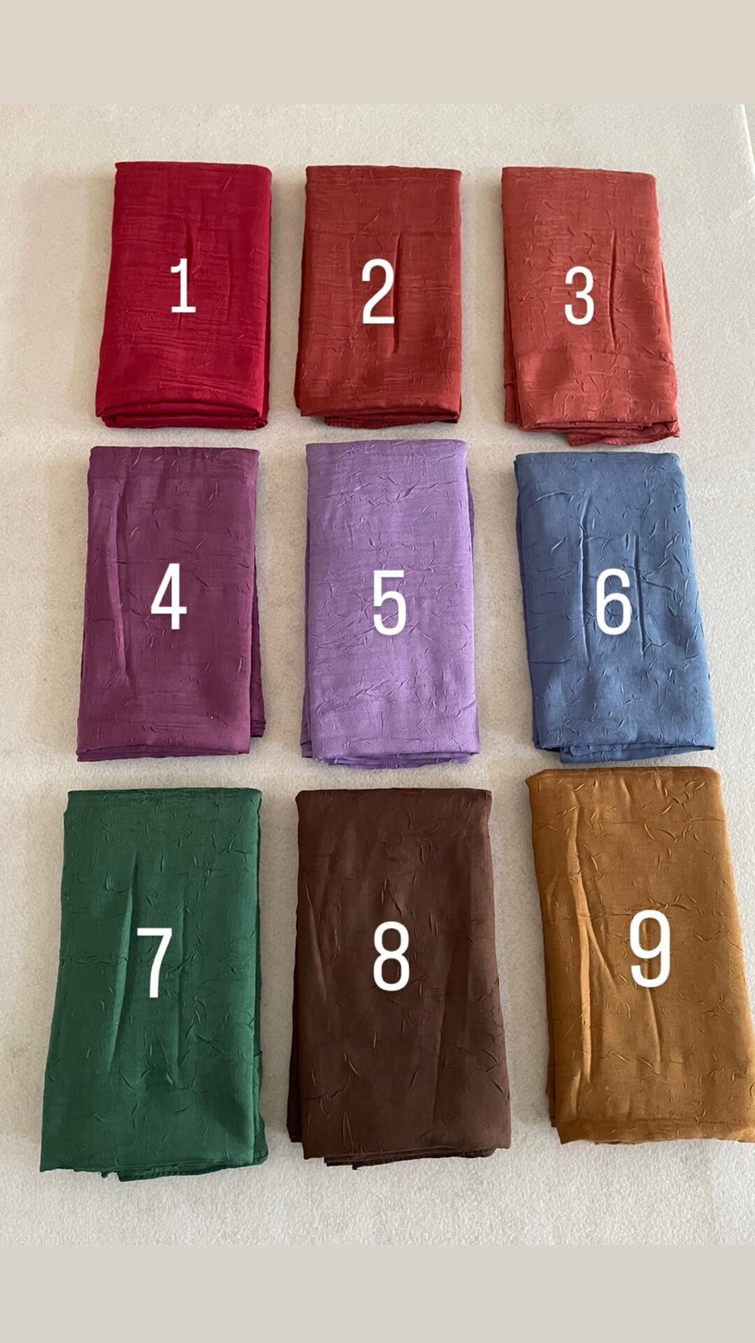 3pics Bamboo Shawl HIJAB Rectangle, Soft Cotton Hijabs for Everyday ...