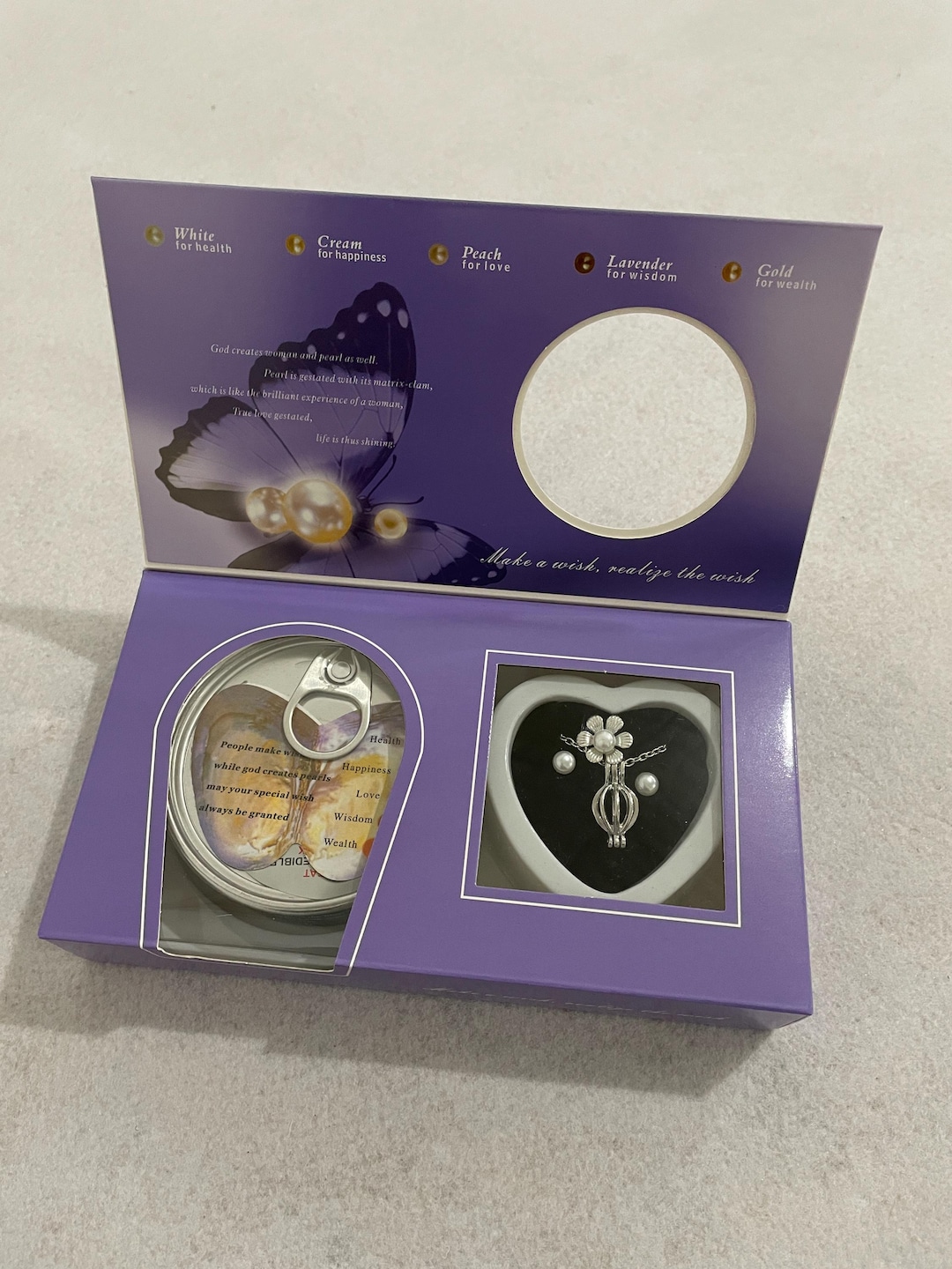 Secret Surprise Pearl Gift Box Necklace Ring Earring Jewelry Authentic ...