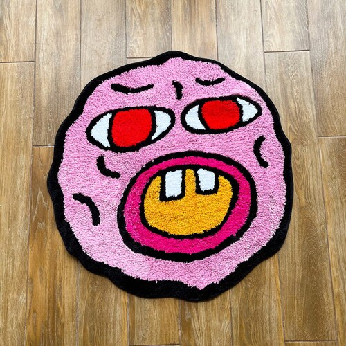 Pink Face Rug Custom Rug - Etsy