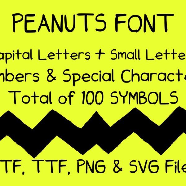 Peanuts Letters Svg - Etsy
