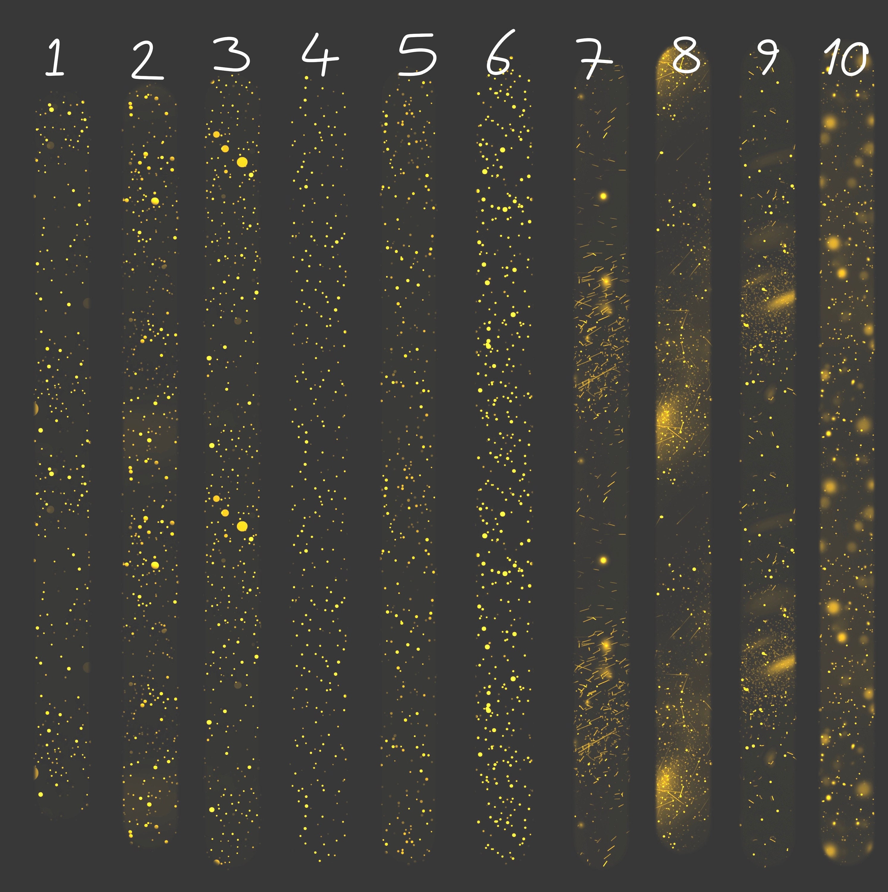 Atmospheric Particle Brushes - Procreate Brush Set, Light Beam Effect, Realistic Seamless ...