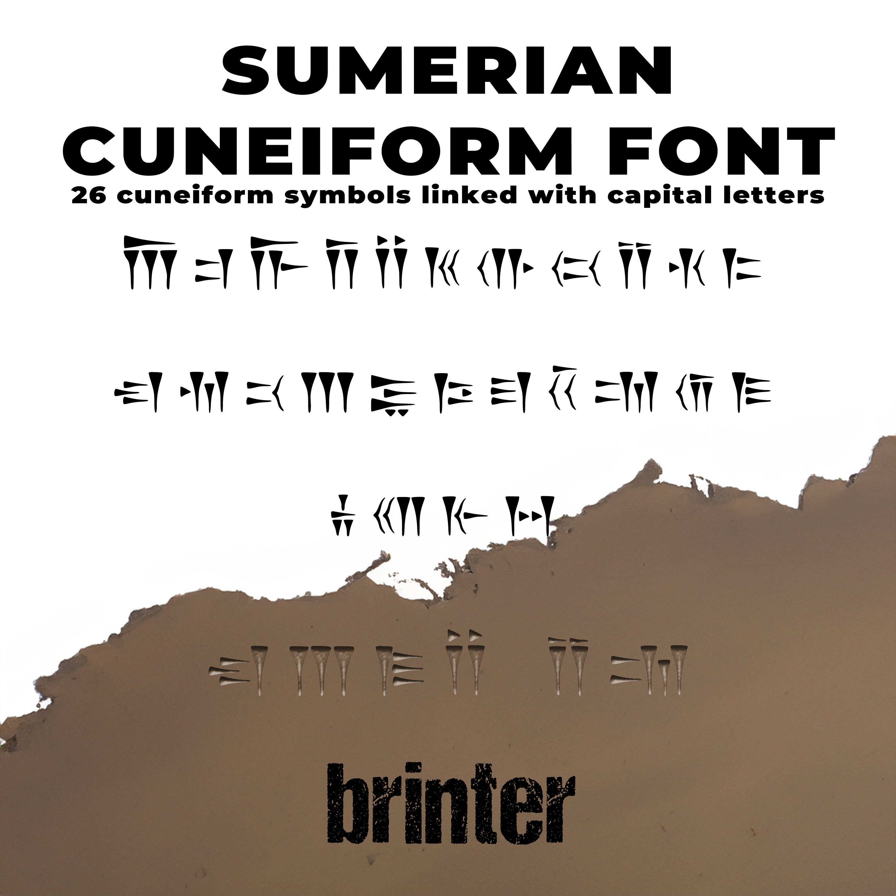 Mesopotamian Cuneiform Alphabet A Z