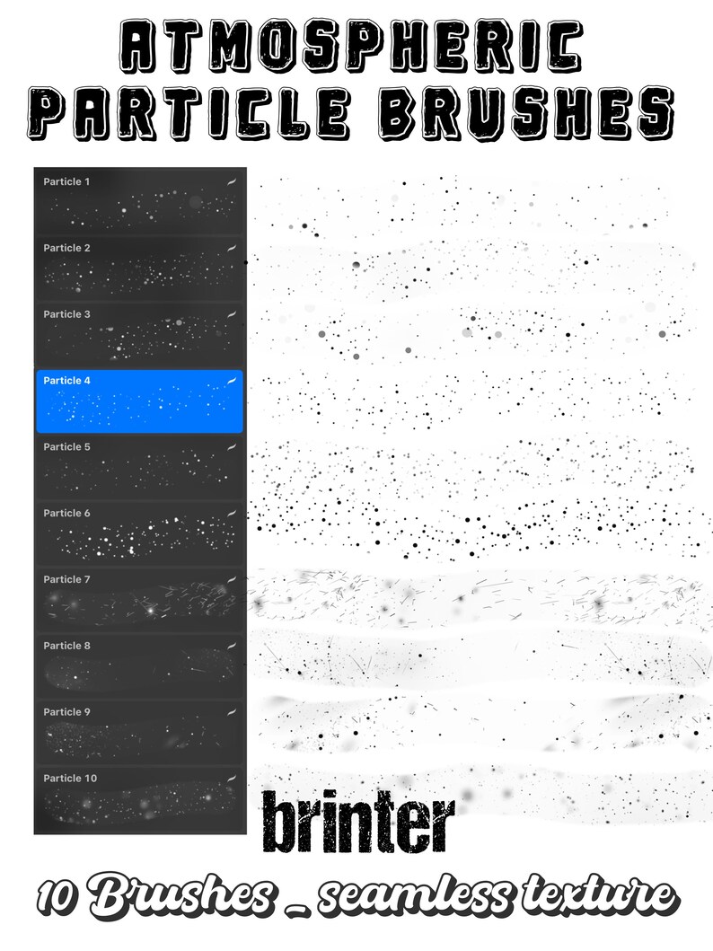 Atmospheric Particle Brushes - Procreate Brush Set, Light Beam Effect ...
