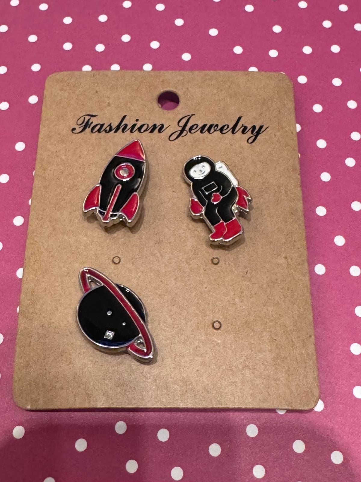 Space Pin Badge- Space Enamel Pin Badge-- Rocket Pin Badge Adorable Red ...